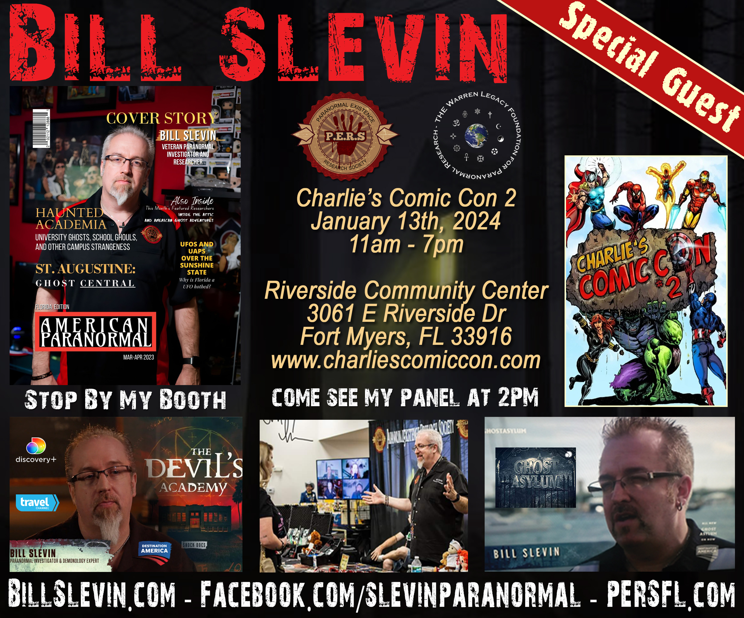 Bill Slevin @ Charlie’s Comic Con 2 – 1/13/24 – Bill Slevin
